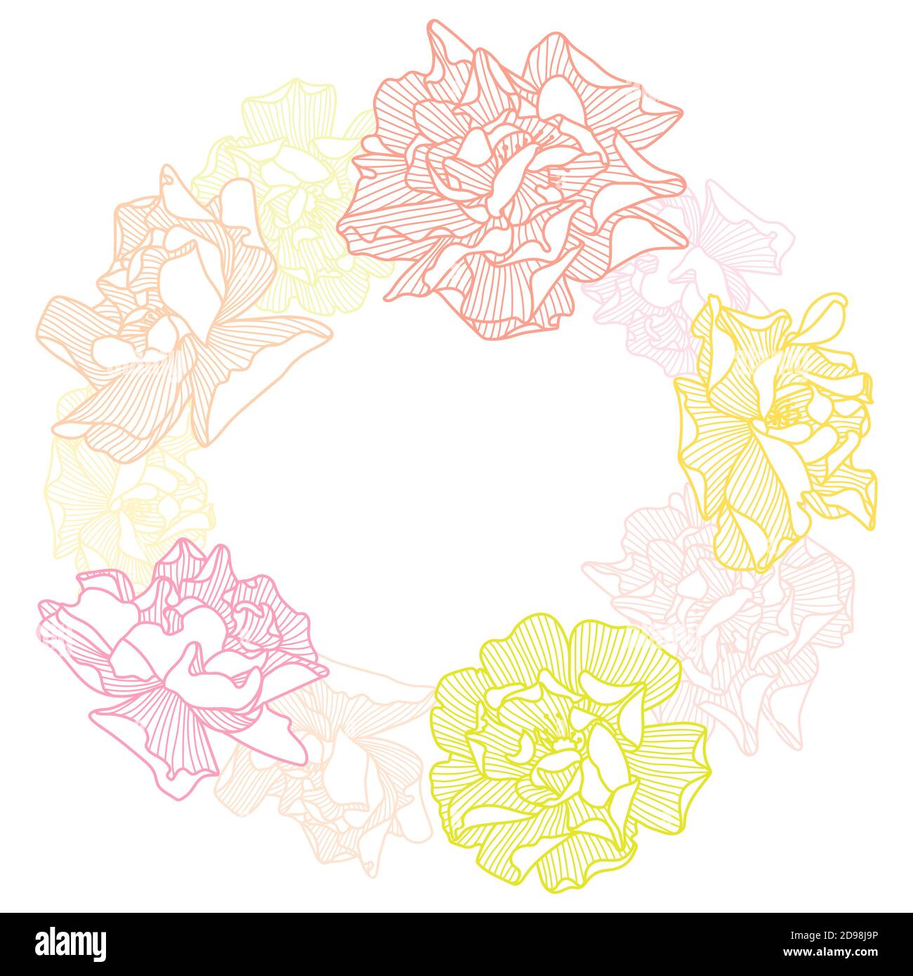 Frame with delicate roses Stock Vector Image & Art - Alamy