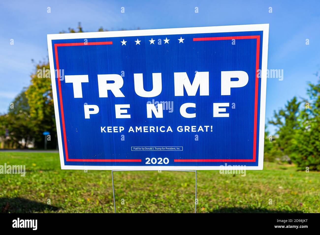 Herndon, USA - November 3, 2020: Presidential election political sign ...
