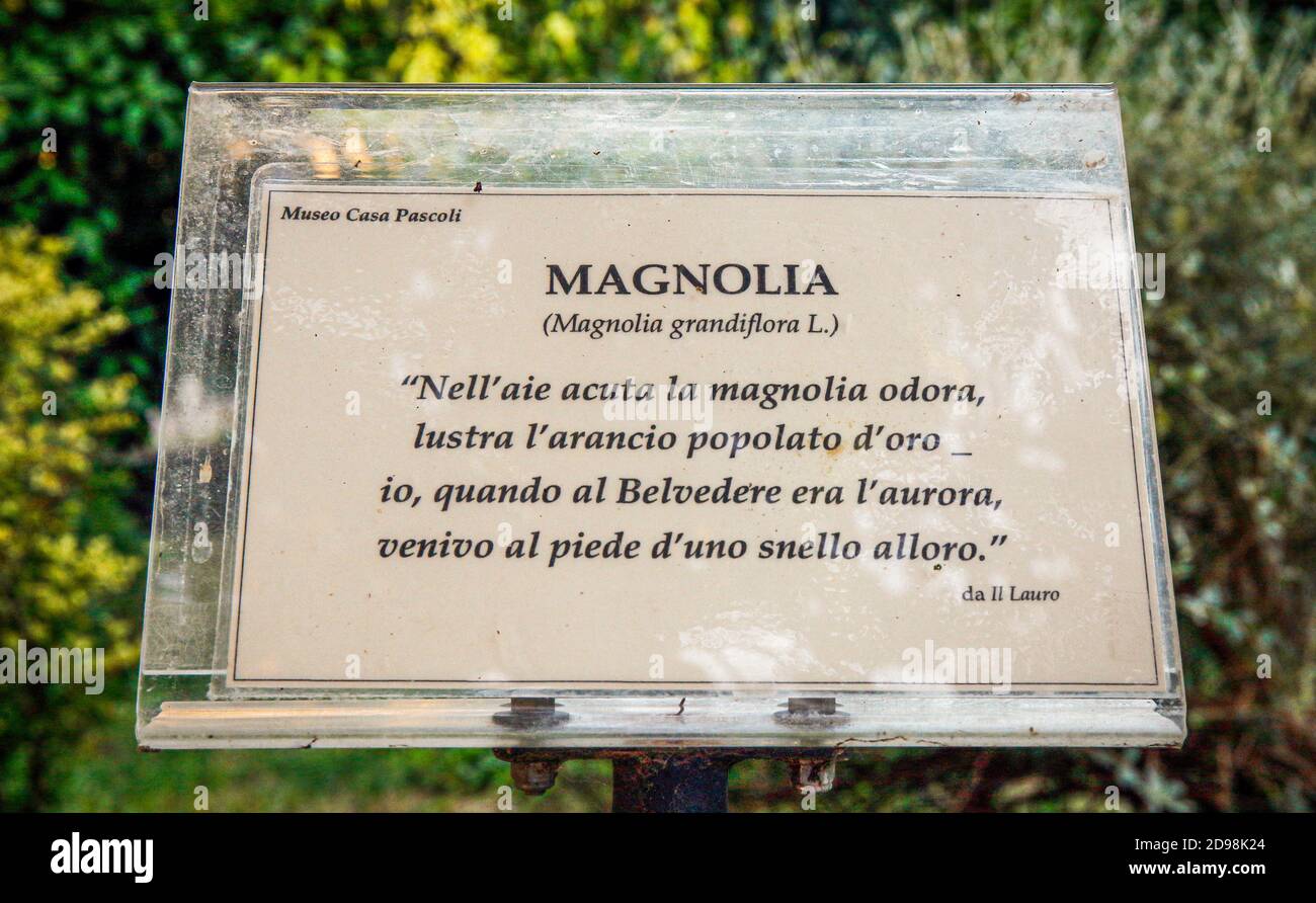 Italy Emilia Romagna San Mauro Pascoli - House of the italian poet ...