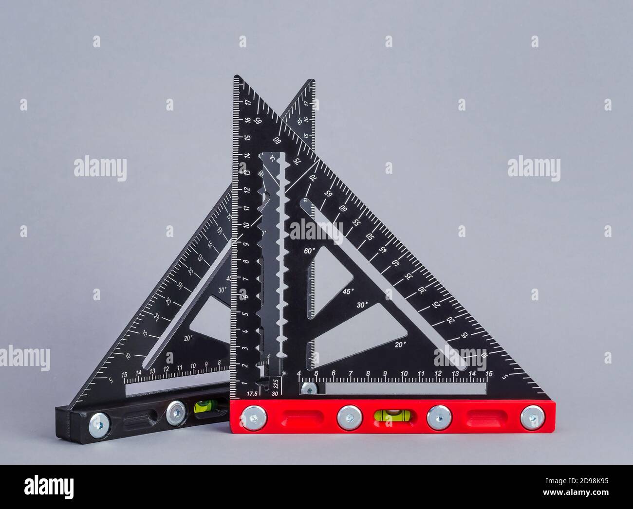 Leveling tools, triangular rulers with level for repair and ...
