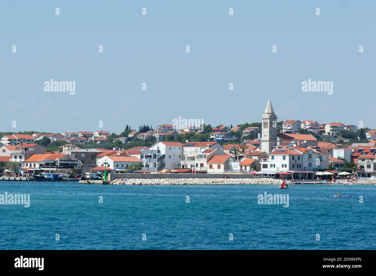 Pakostane, Croatia - August 10, 2020: Small town Pakostane on the ...