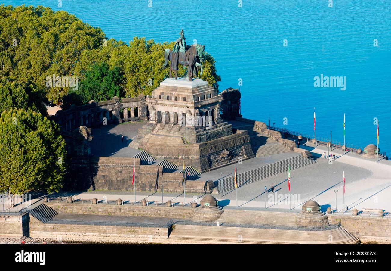 Deutsches Eck, German Corner, the confluence of the Rhine and Moselle ...
