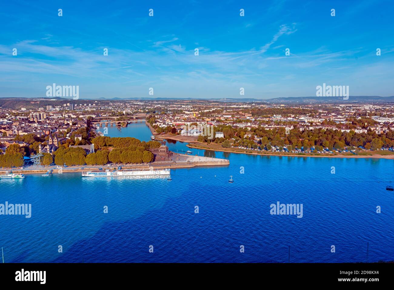 Deutsches Eck, German Corner, the confluence of the Rhine and Moselle ...