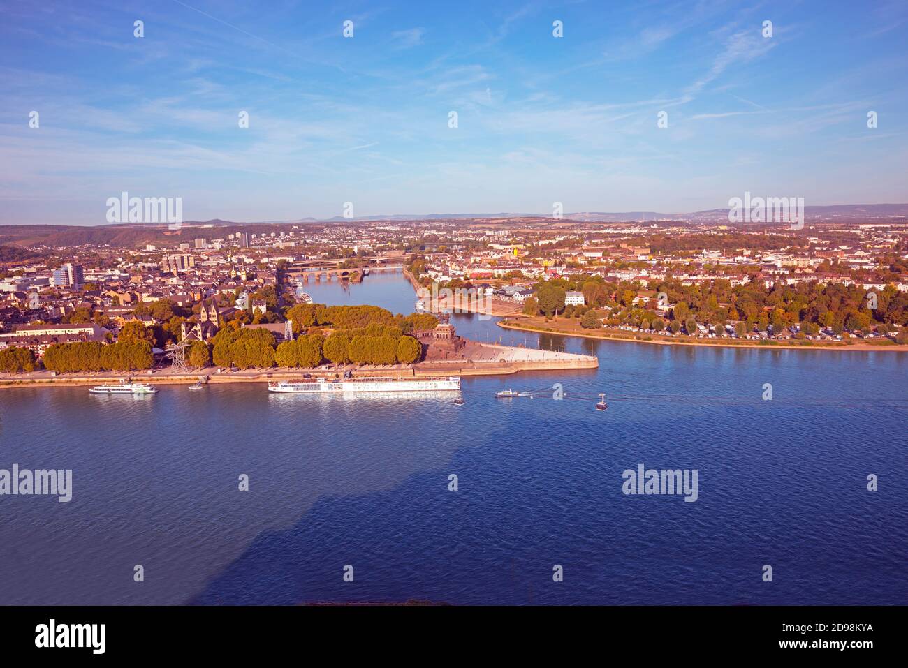 Deutsches Eck, German Corner, the confluence of the Rhine and Moselle ...