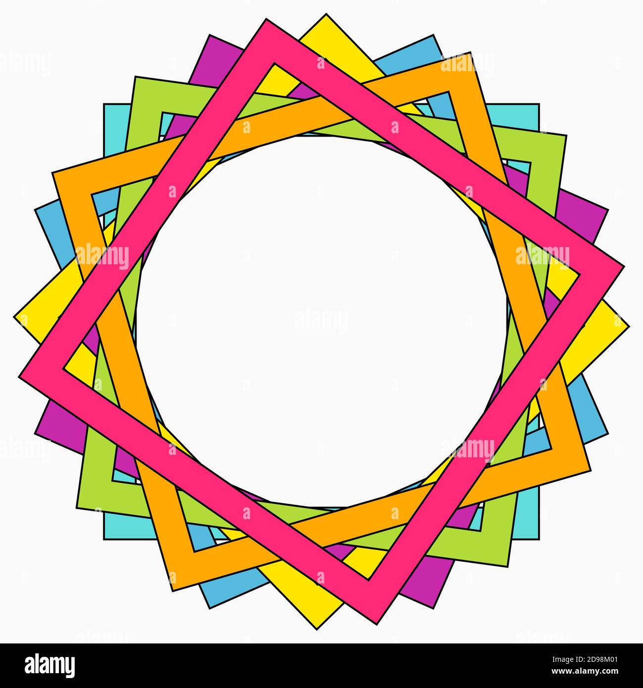 Colorful abstract frame made of squares. Vector illustration Stock ...