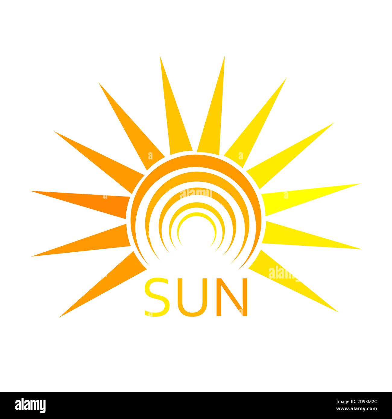 Sun symbol. Abstract vector illustration Stock Vector Image & Art - Alamy