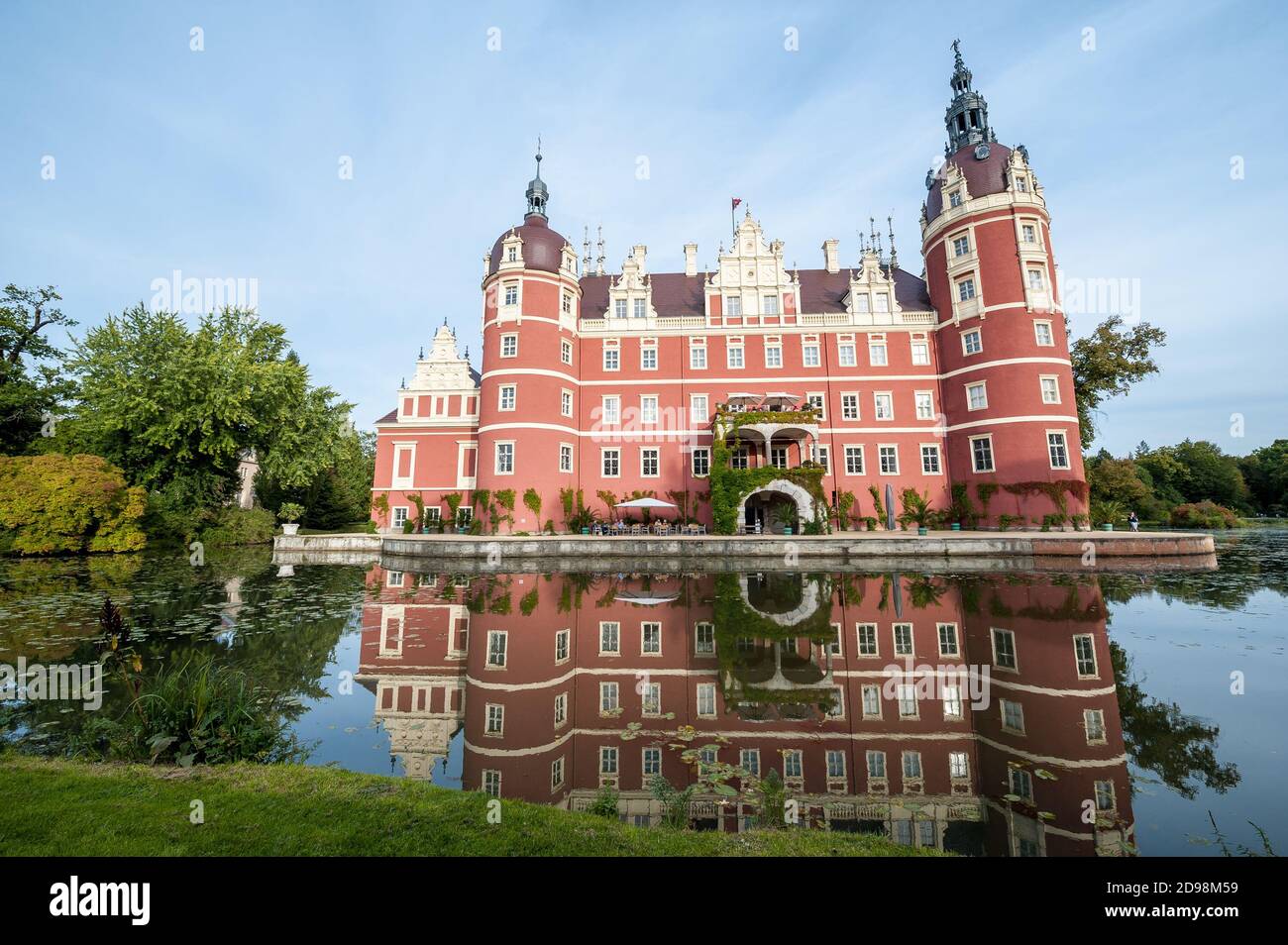 Muskau palace, Muskau Park, Upper Lusatia, Germany Stock Photo - Alamy