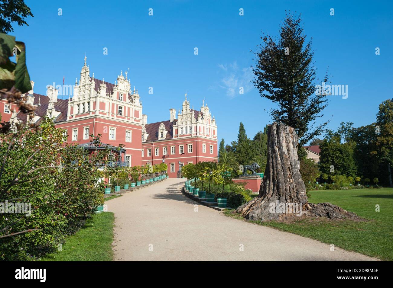 Muskau palace, Muskau Park, Upper Lusatia, Germany Stock Photo - Alamy