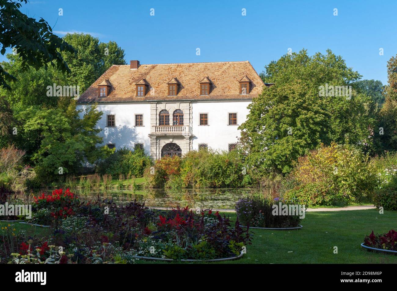Muskau palace, Muskau Park, Upper Lusatia, Germany Stock Photo - Alamy