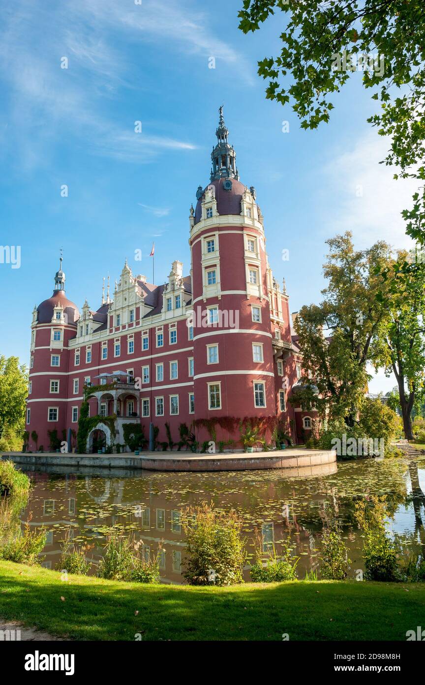 Muskau palace, Muskau Park, Upper Lusatia, Germany Stock Photo - Alamy