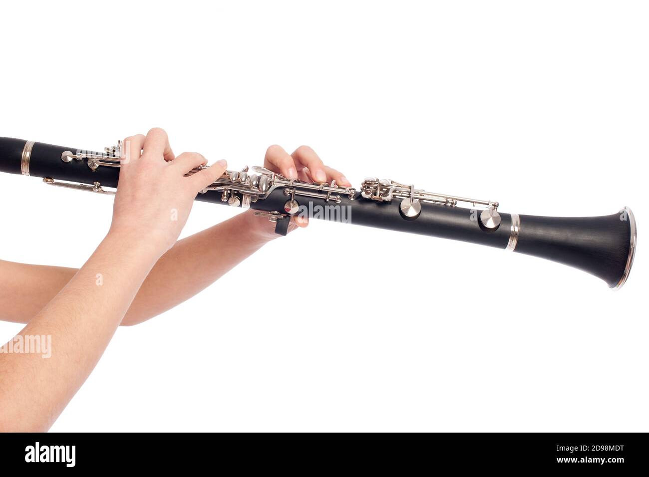 Hands holding clarinet hi-res stock photography and images - Alamy