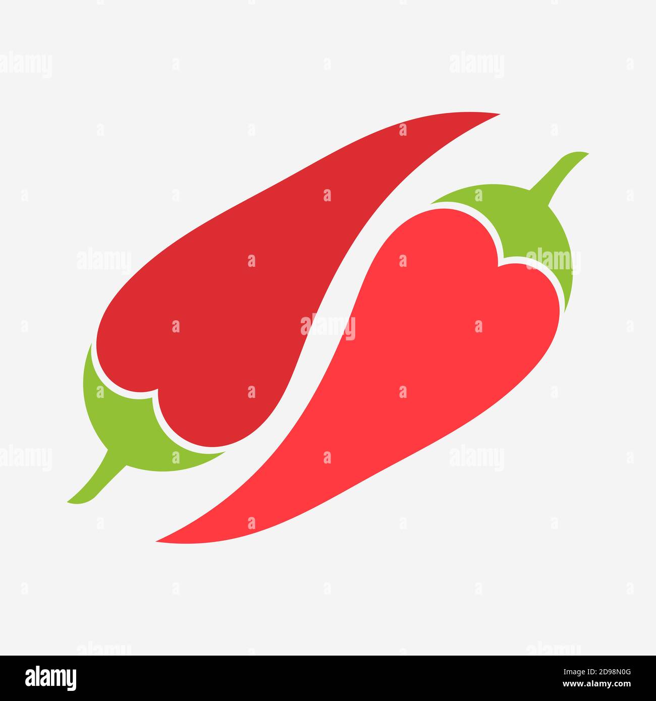 Two red chili peppers. Vector illustration Stock Vector Image & Art - Alamy