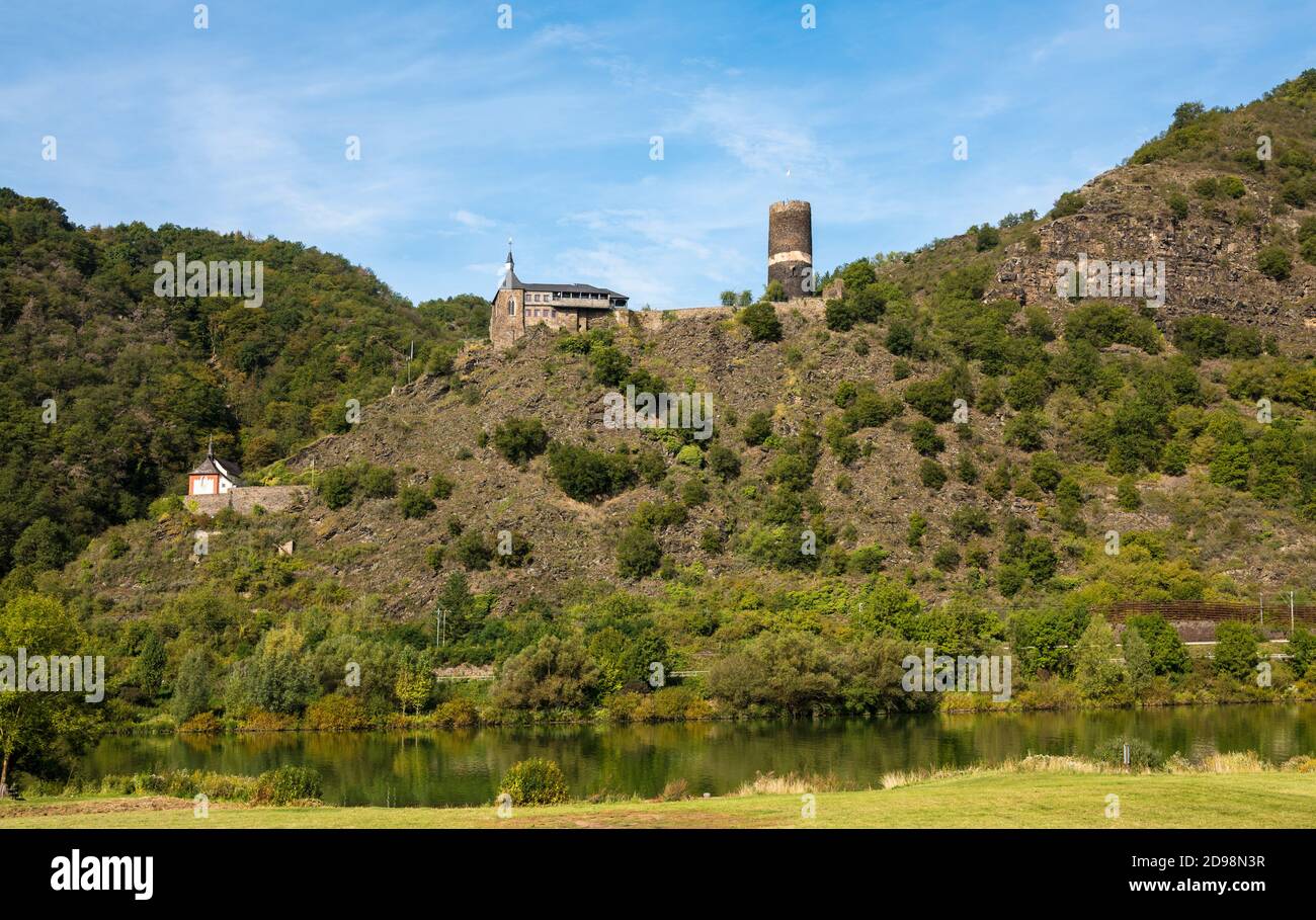Seen Bischofstein Castle from the small town castles. Rhineland ...
