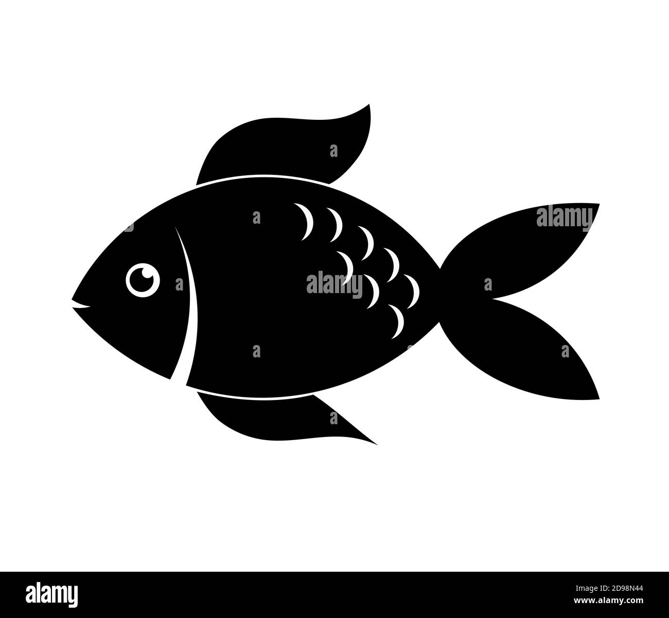 Fish silhouette. Vector illustratio Stock Vector Image & Art - Alamy