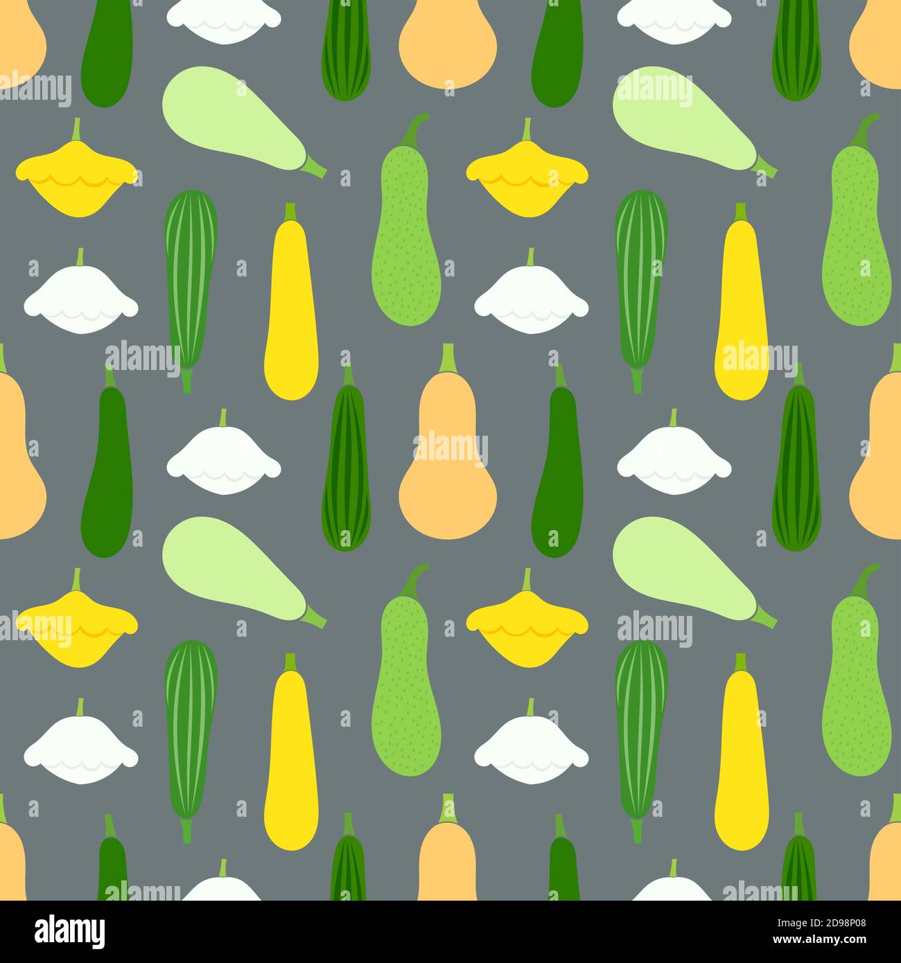 Summer squash seamless pattern. Vector illustration Stock Vector Image ...