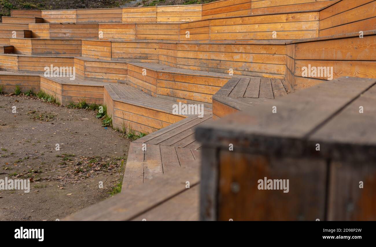 The Colosseum of Wood restored the steps of the amphitheatre in the ...