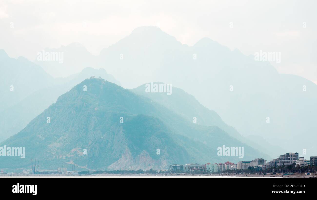 Scenic view of famous turkish Konyaalti Beach, Antalya, Turkey Stock ... Scenic view of famous turkish Konyaalti Beach, Antalya, Turkey Stock ...