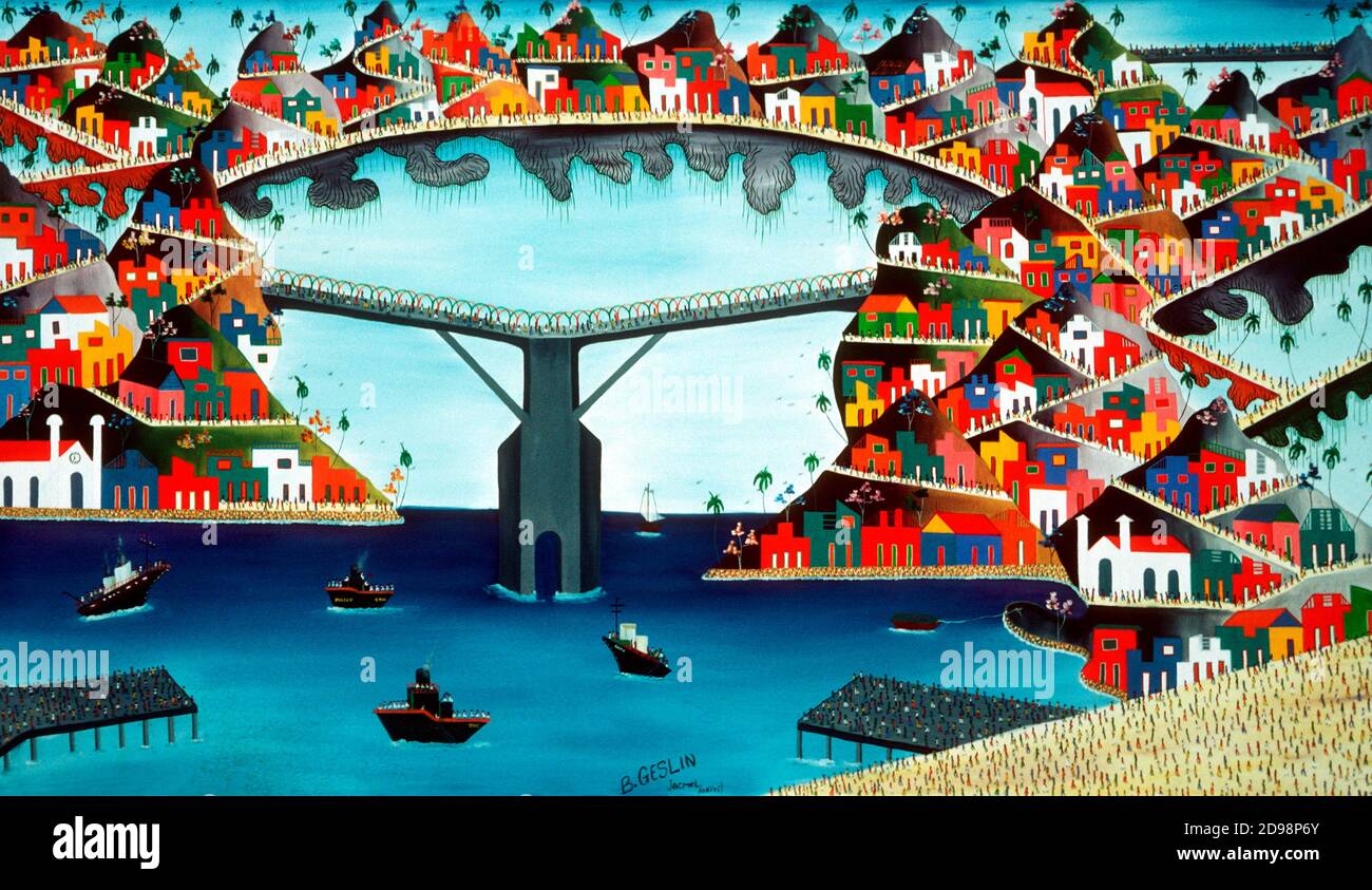 Painting by Haitian artist Jacques Geslin Stock Photo - Alamy