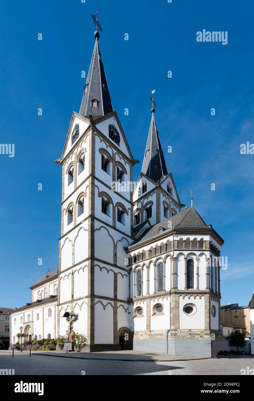 The romanic St. Severus church of 1236 in Boppard, Rhineland-Palatinate ...