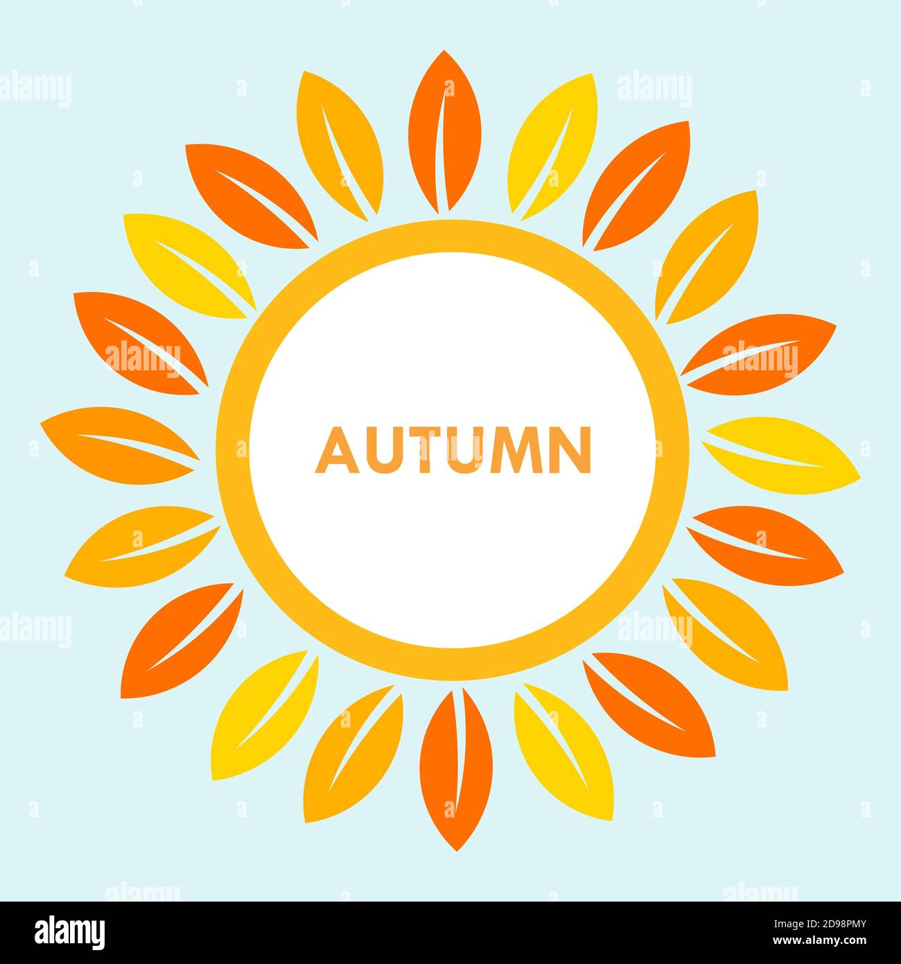 Autumn sun flower background. Vector illustration Stock Vector Image ...