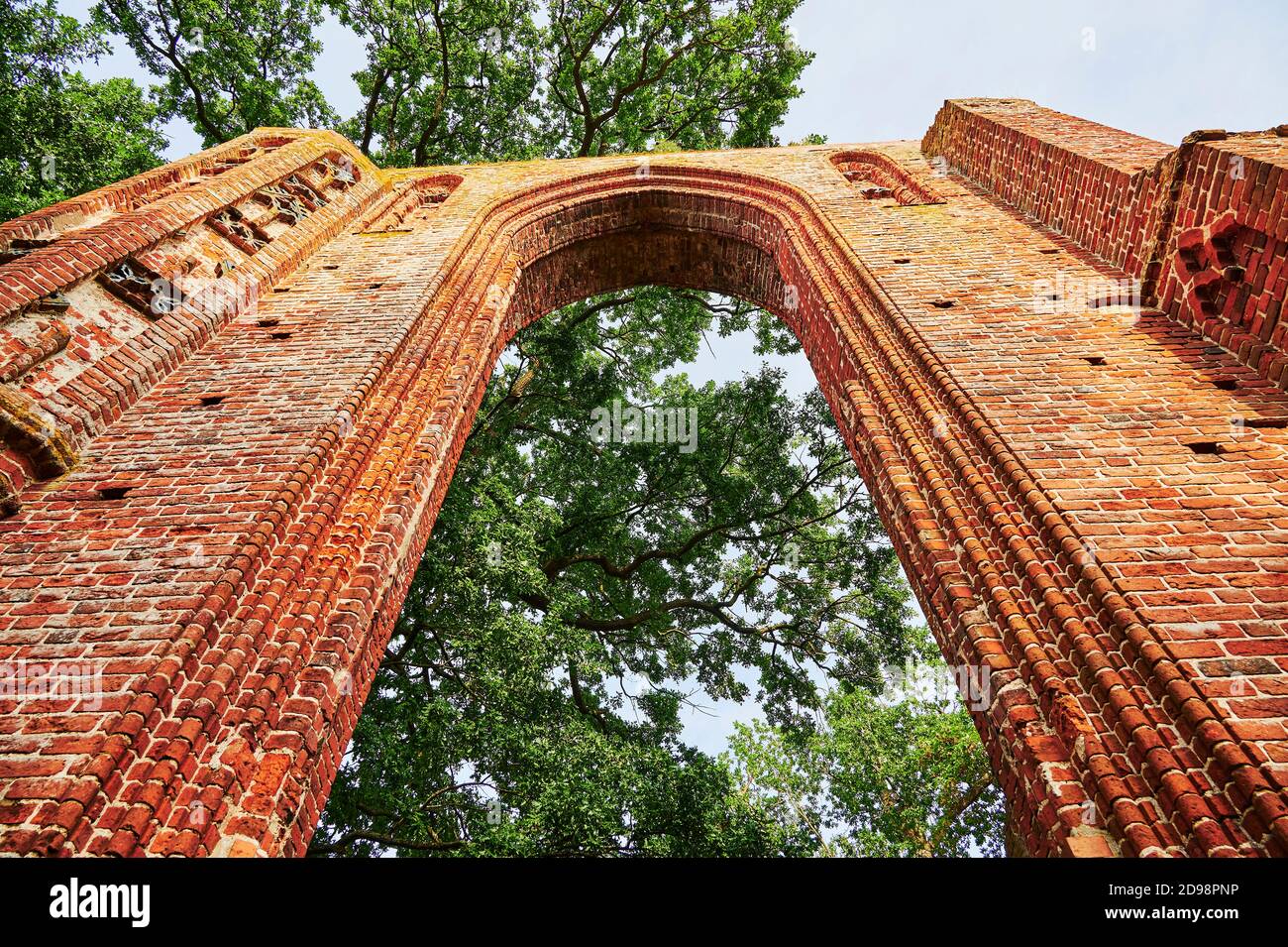 Medieval ruined monastery in a public park in Greifswald, Germany Stock ...