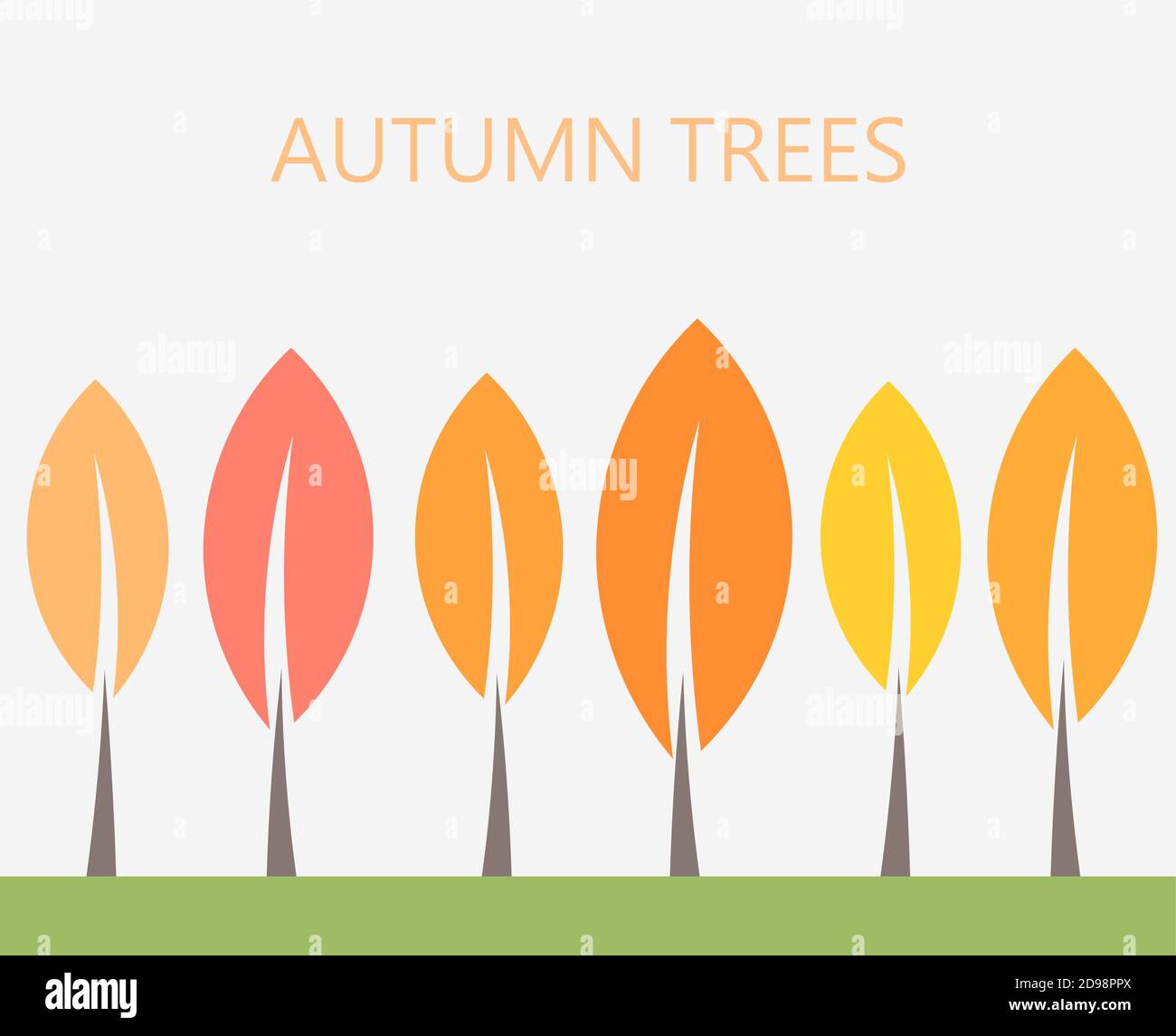 Autumn trees. Vector illustration Stock Vector Image & Art - Alamy