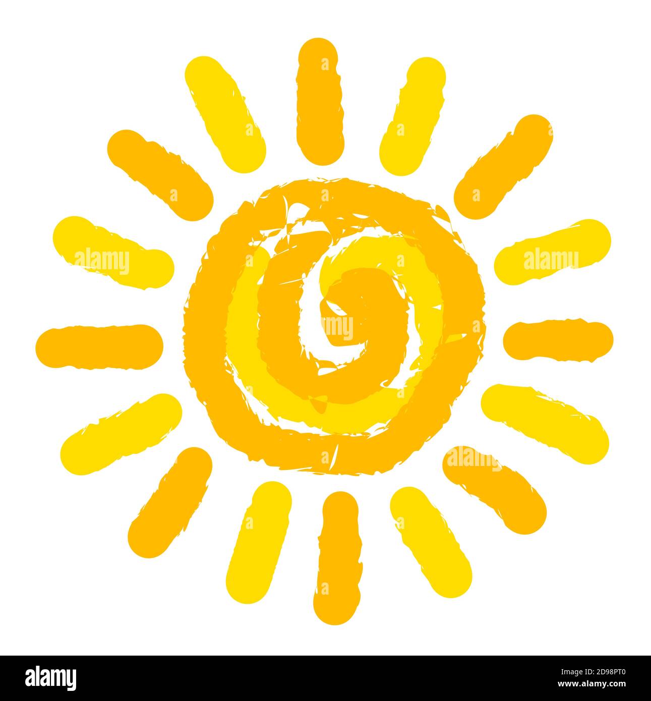 Painting of sun. Vector illustration Stock Vector Image & Art - Alamy