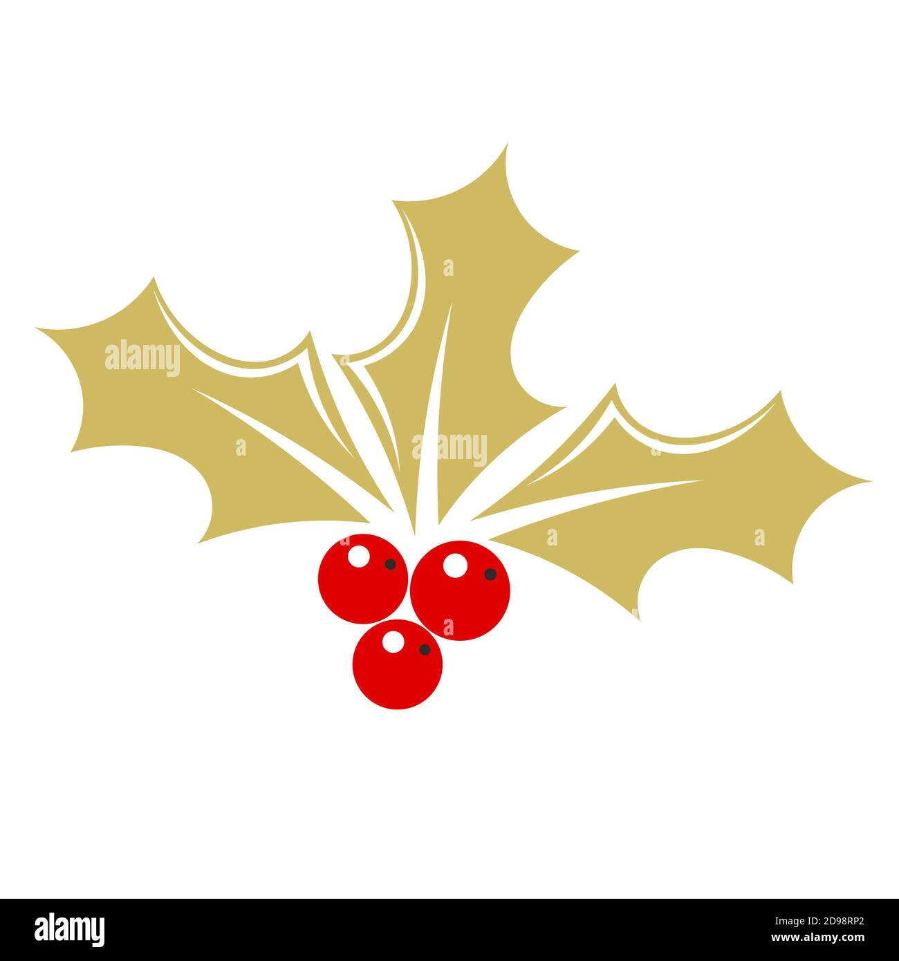 Gold holly berry. Vector illustration Stock Vector Image & Art - Alamy