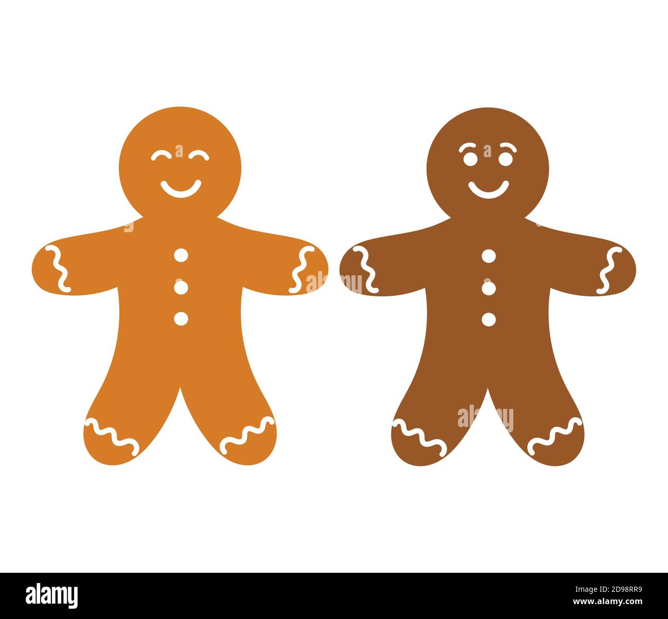 Two gingerbread people. Vector illustration Stock Vector Image & Art ...