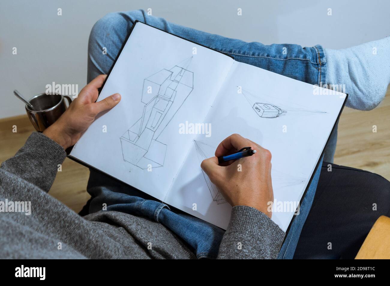 Open book education hand draw hi-res stock photography and images - Alamy