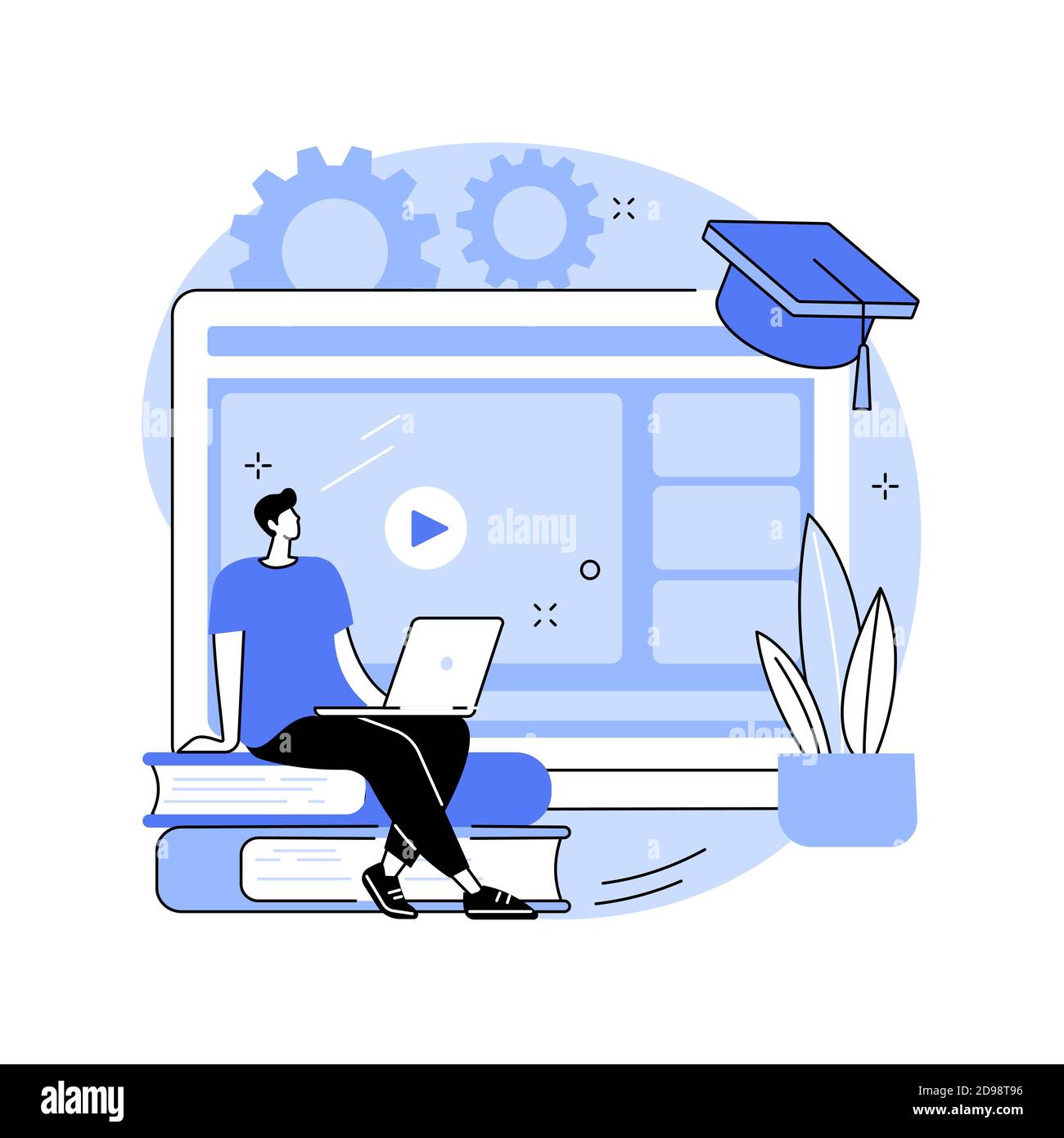 Online education platform abstract concept vector illustration Stock ... Online education platform abstract concept vector illustration Stock ...
