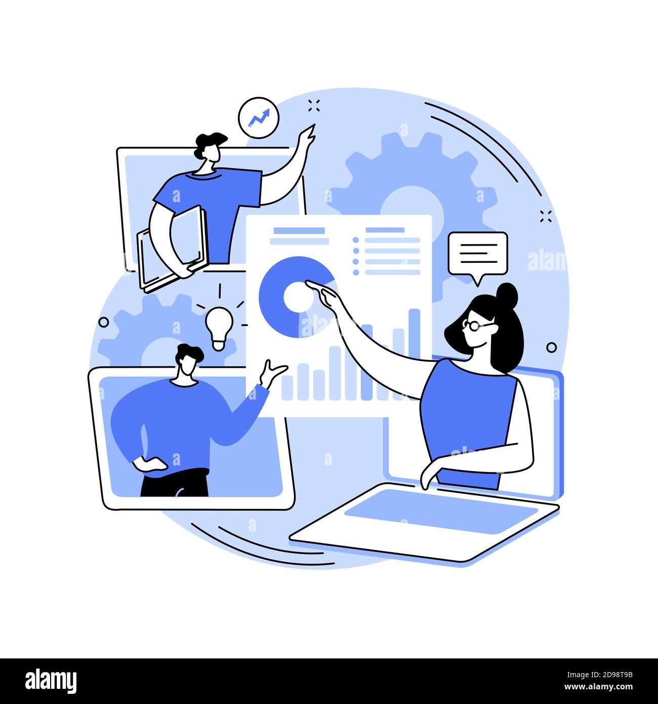 Online tech talks abstract concept vector illustration Stock Vector ...