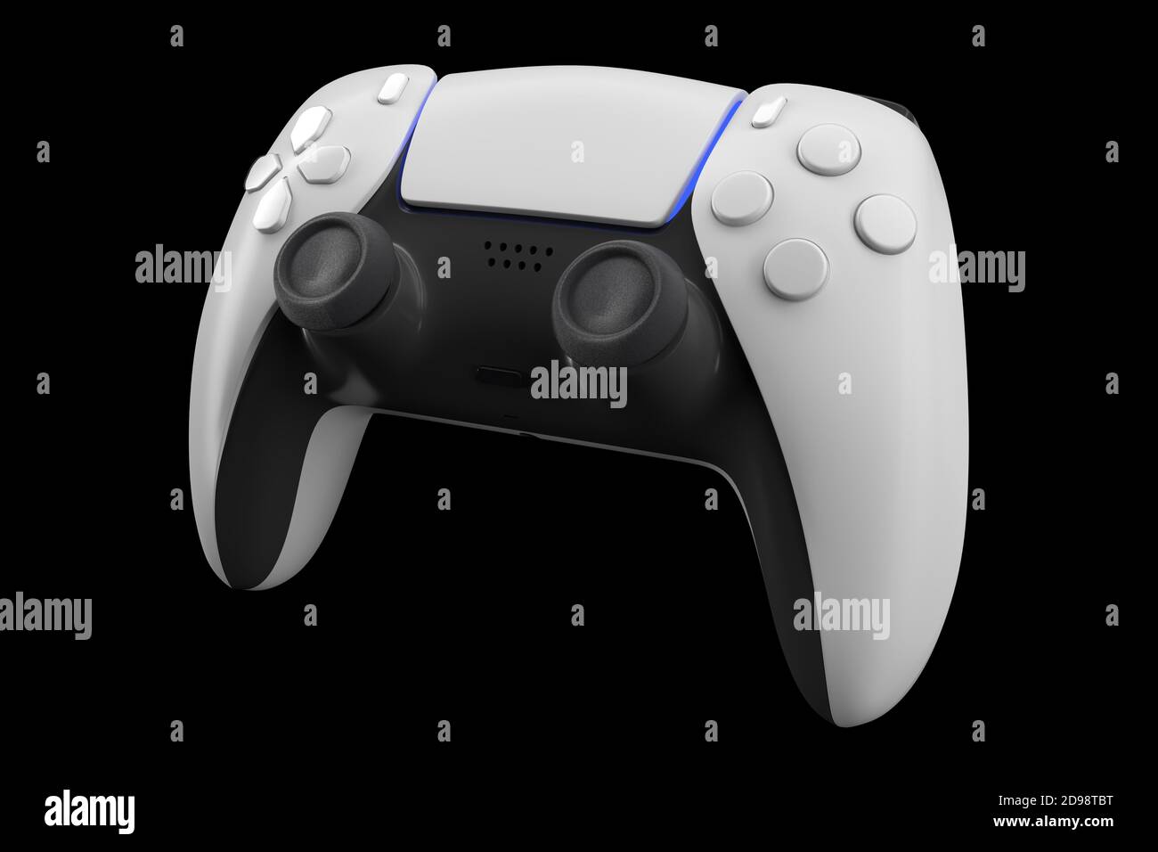 Realistic video game controller isolated on black with clipping path ...
