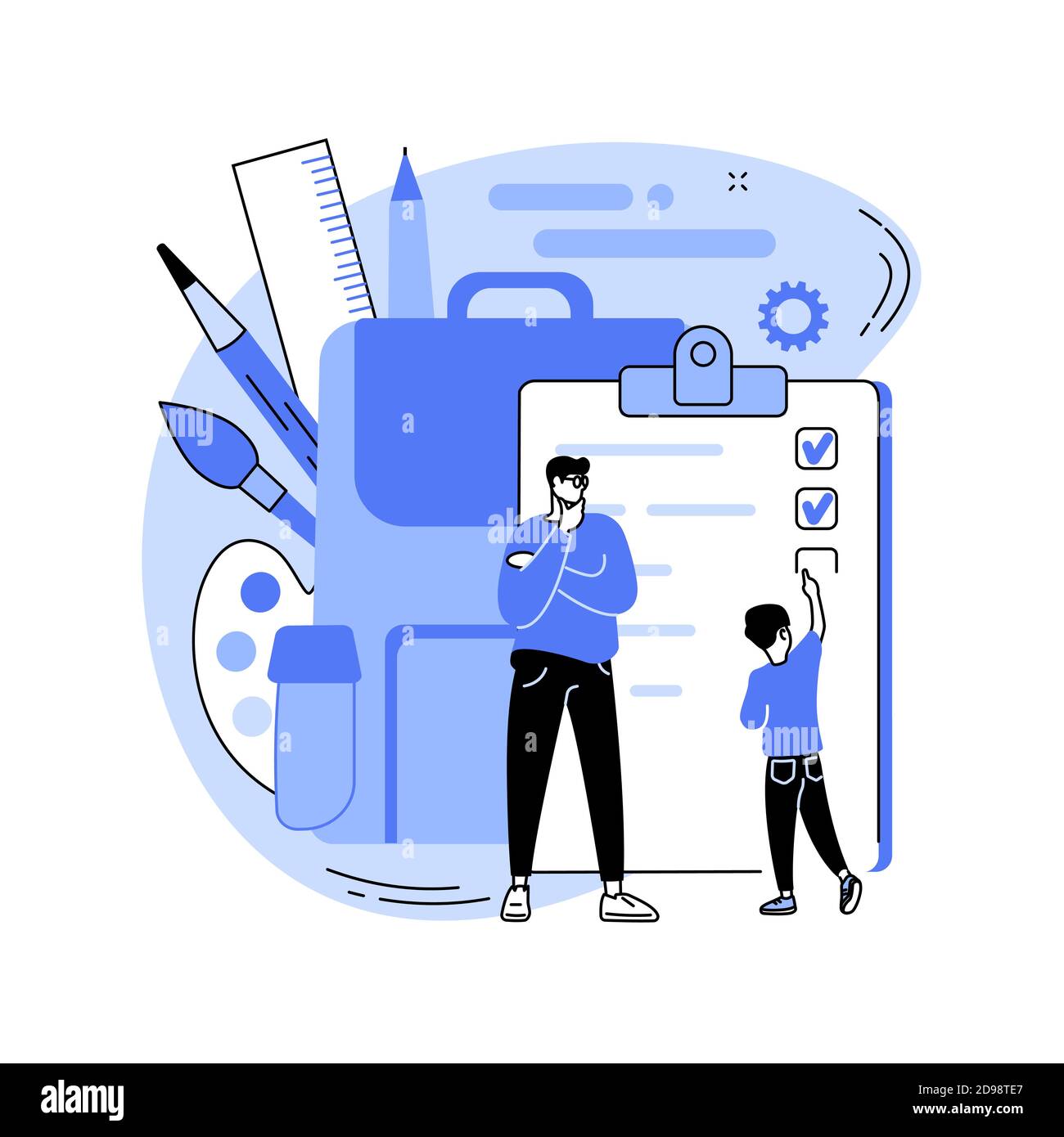 School supplies abstract concept vector illustration Stock Vector Image ...