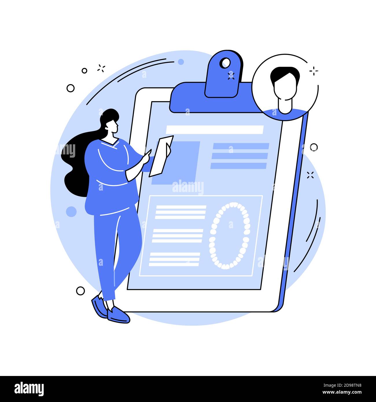 Dental patient card abstract concept vector illustration Stock Vector ...