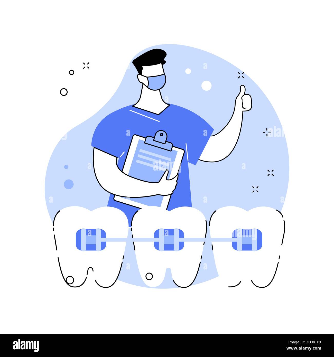 Dental braces abstract concept vector illustration Stock Vector Image ...