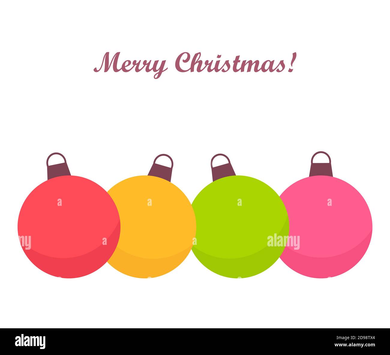 Colorful Christmas baubles card. Vector illustration Stock Vector Image ...