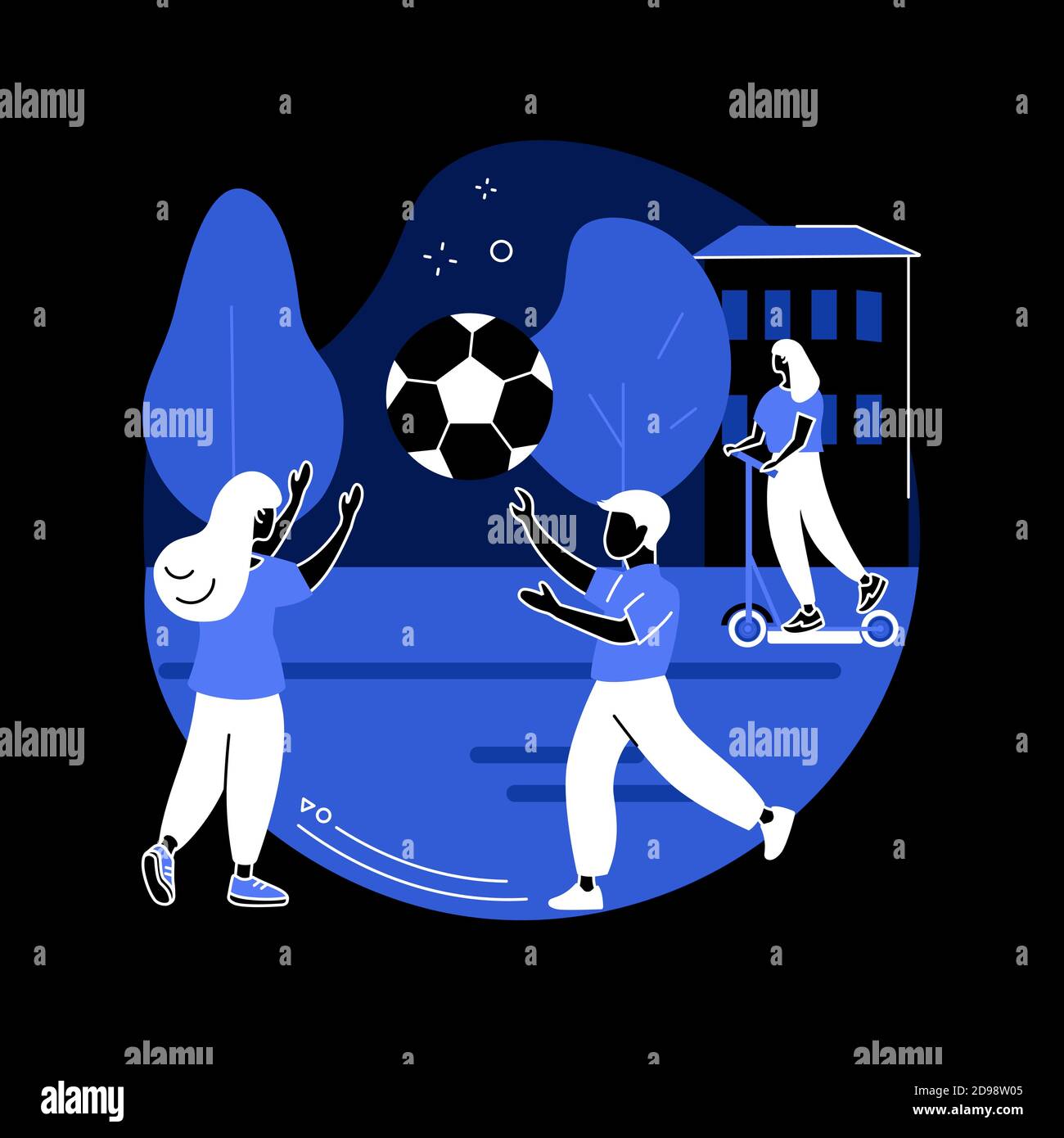 After school activities abstract concept vector illustration Stock ...