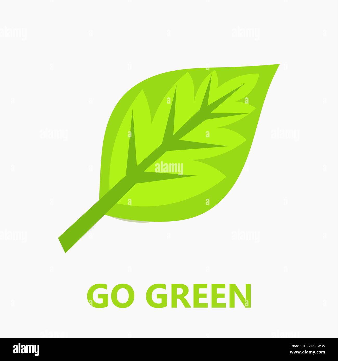 Go green leaf. Vector illutratiom Stock Vector Image & Art - Alamy