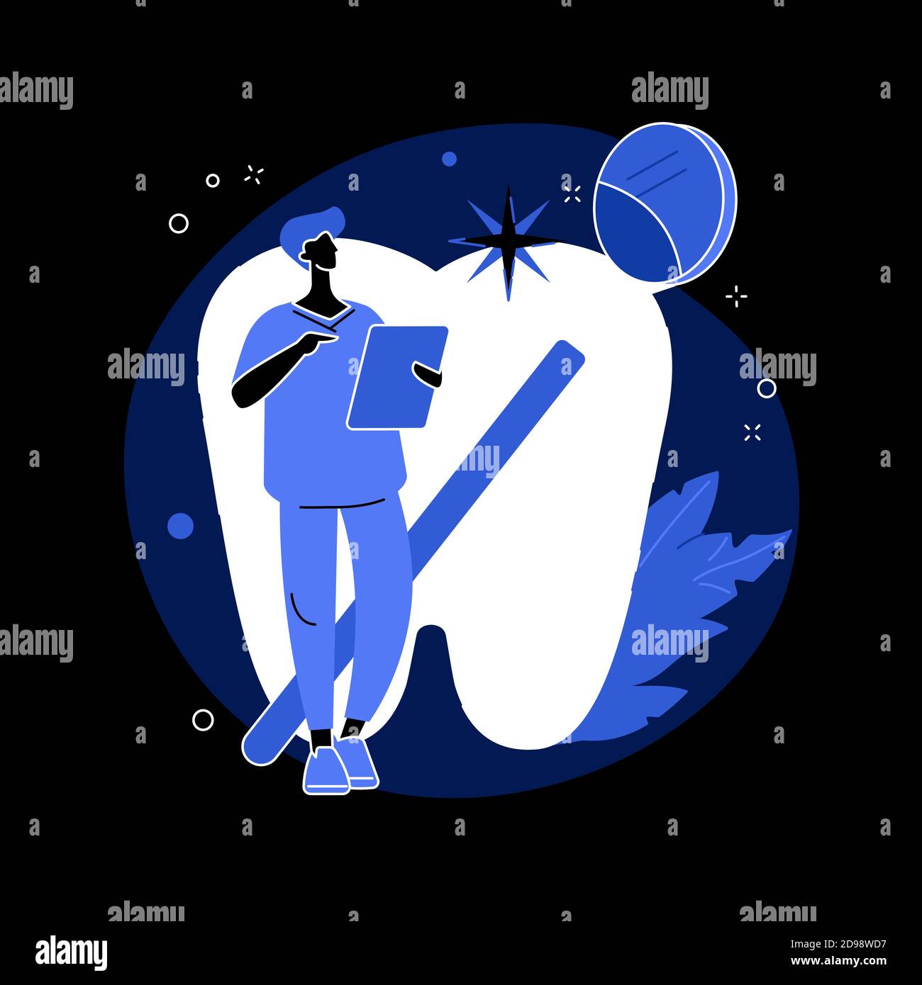 Dental examination abstract concept vector illustration Stock Vector ...