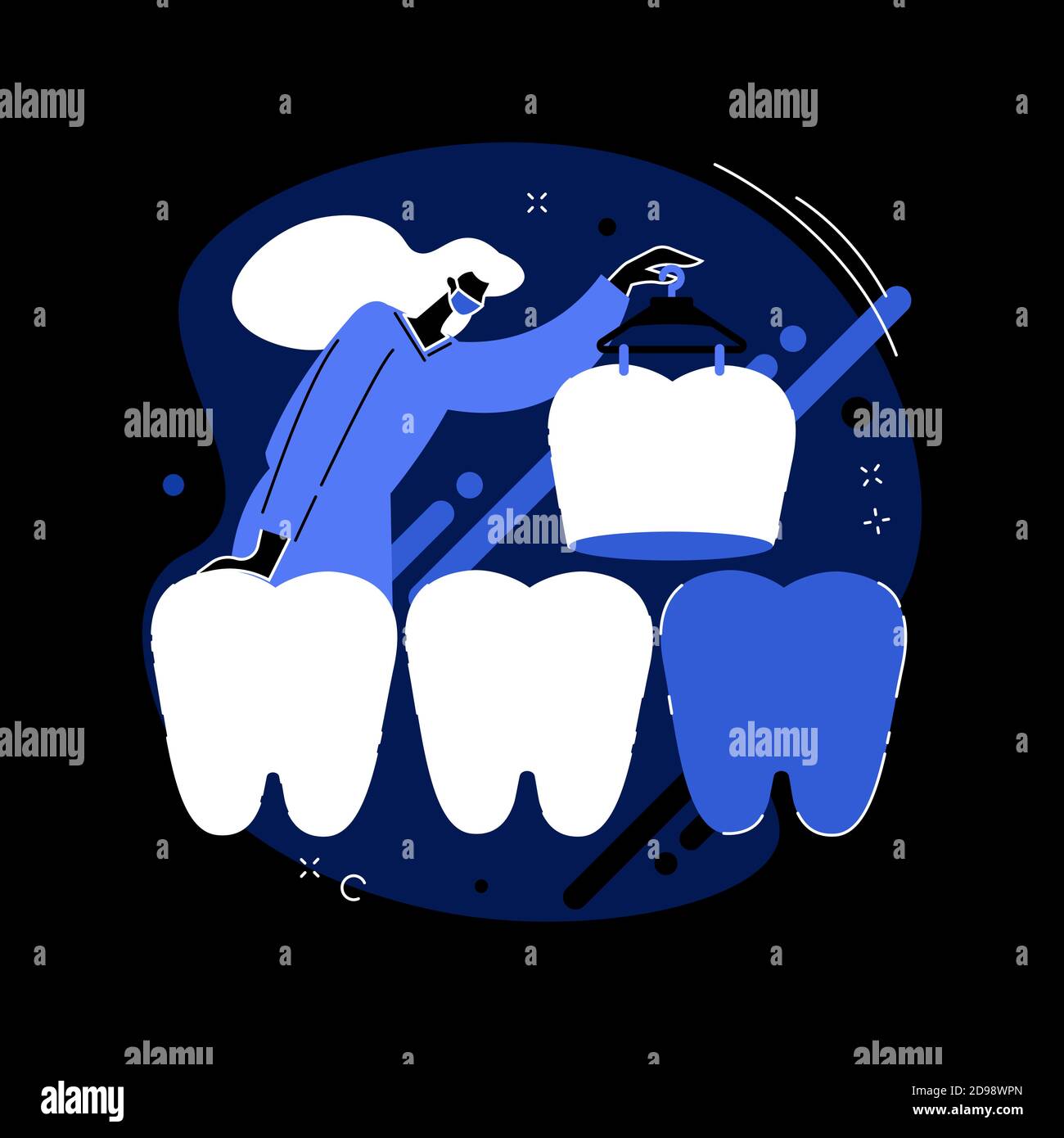 Dental veneers abstract concept vector illustration Stock Vector Image ...