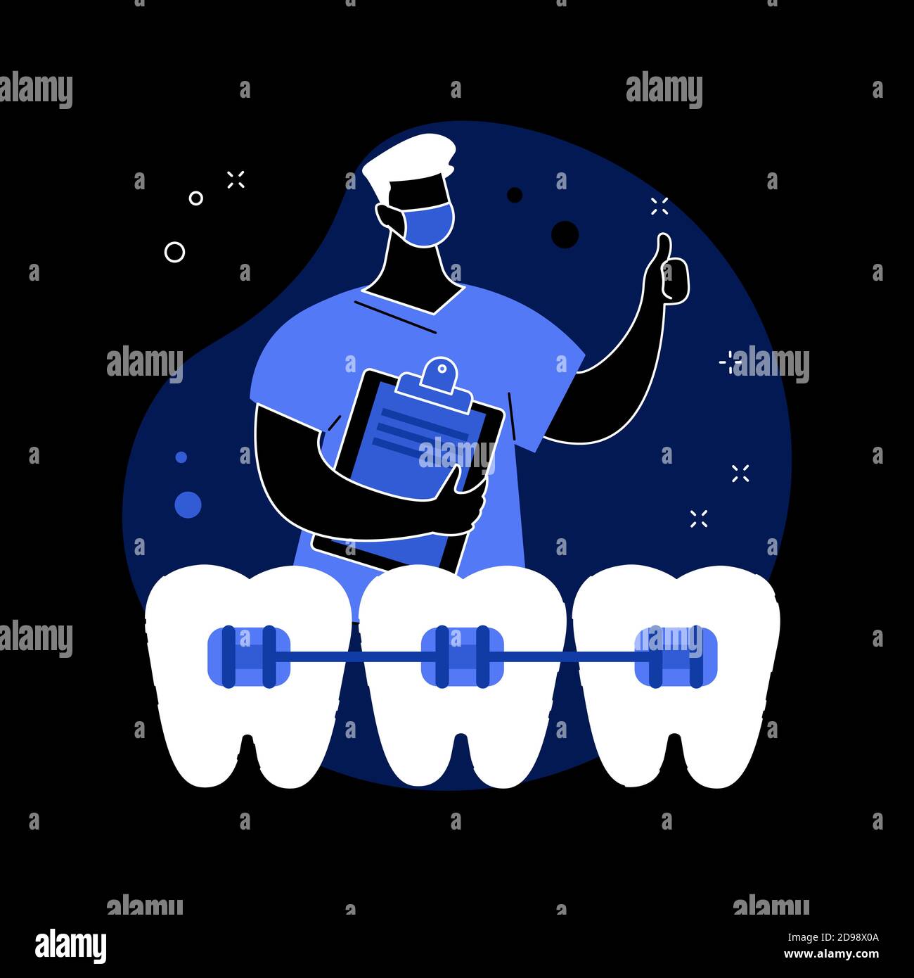 Dental braces abstract concept vector illustration Stock Vector Image ...