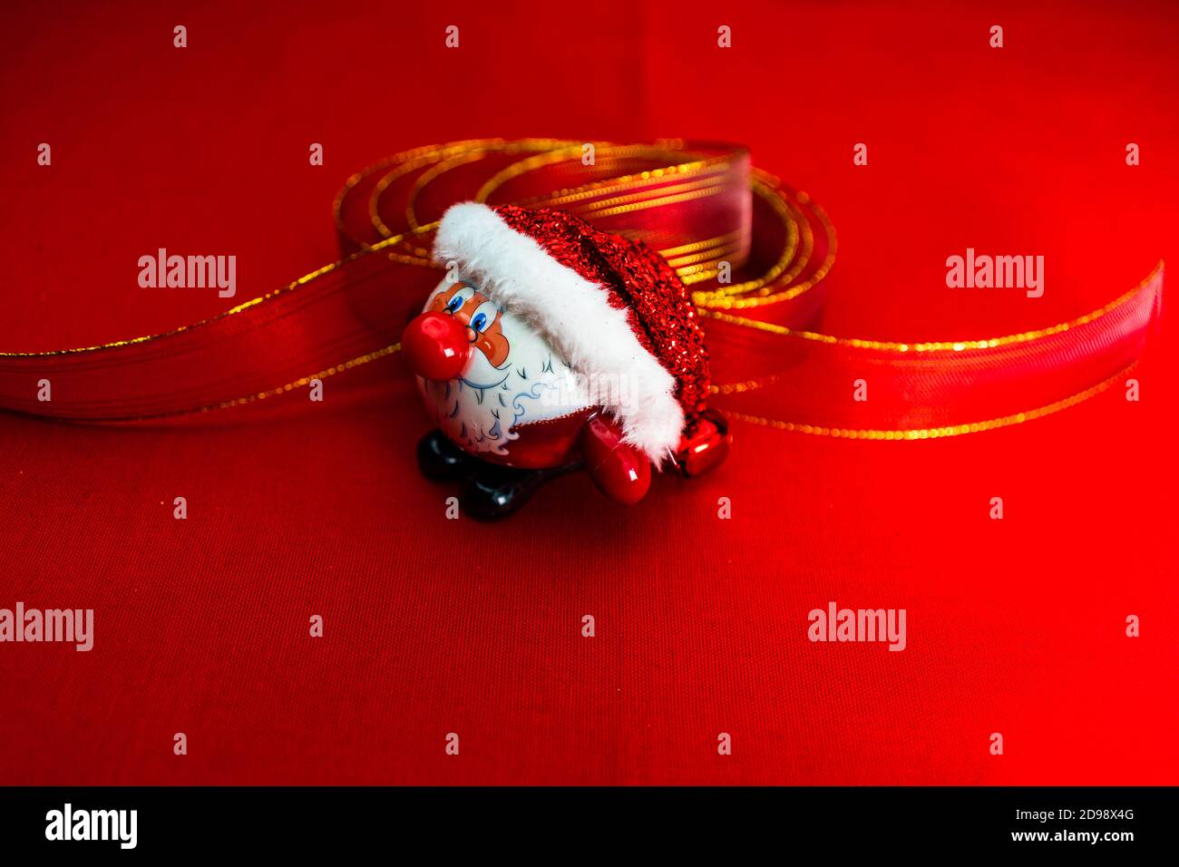 Christmas composition with seasonal decorations and ornaments, colorful ...