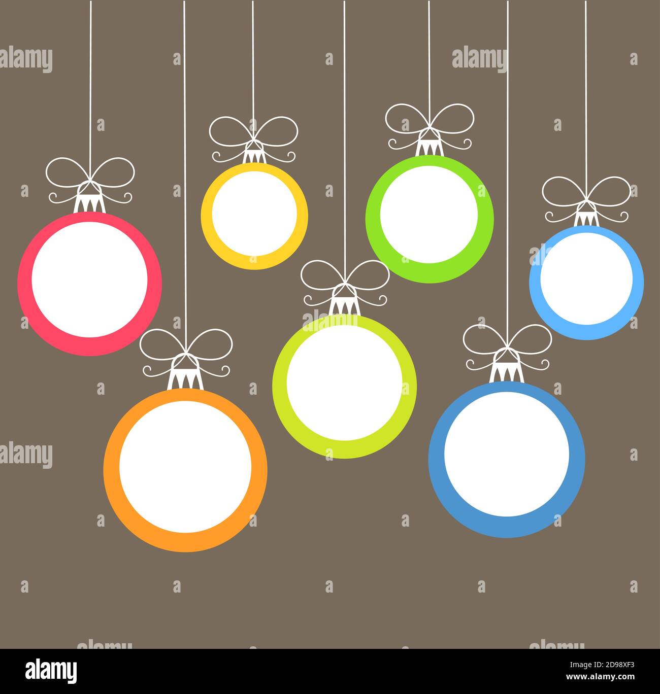 Christmas balls tags background. Vector illustration card Stock Vector ...