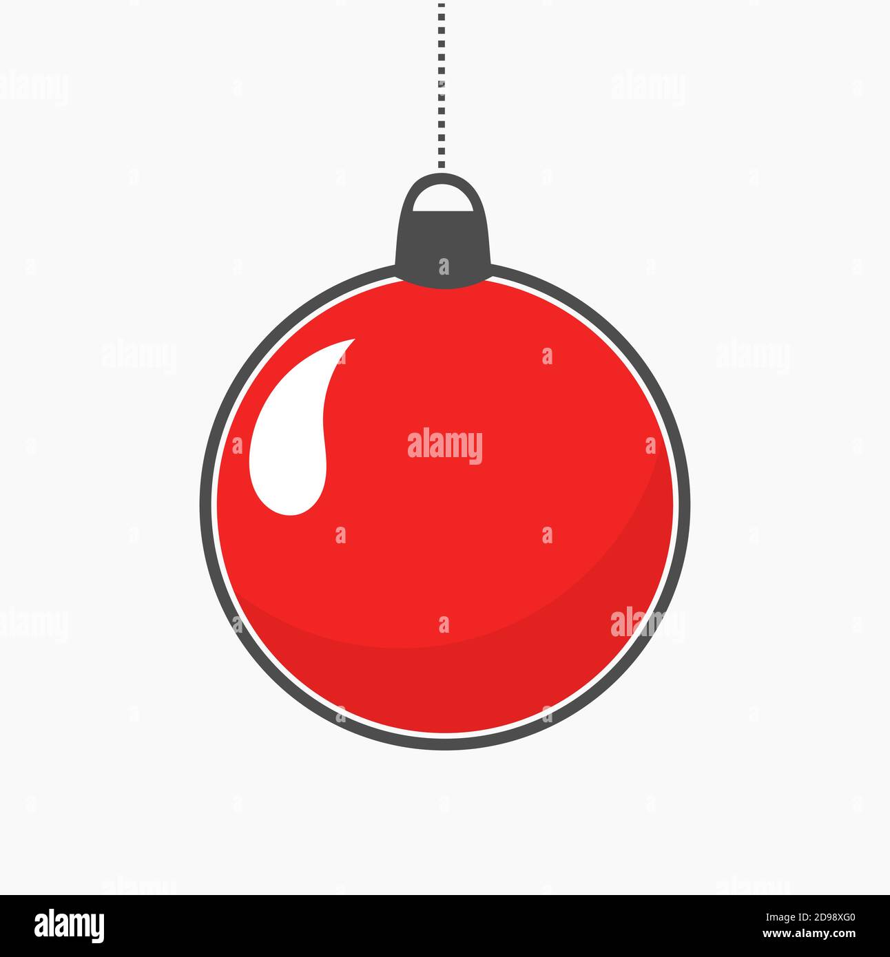 Red Christmas bauble. Vector illustration Stock Vector Image & Art - Alamy