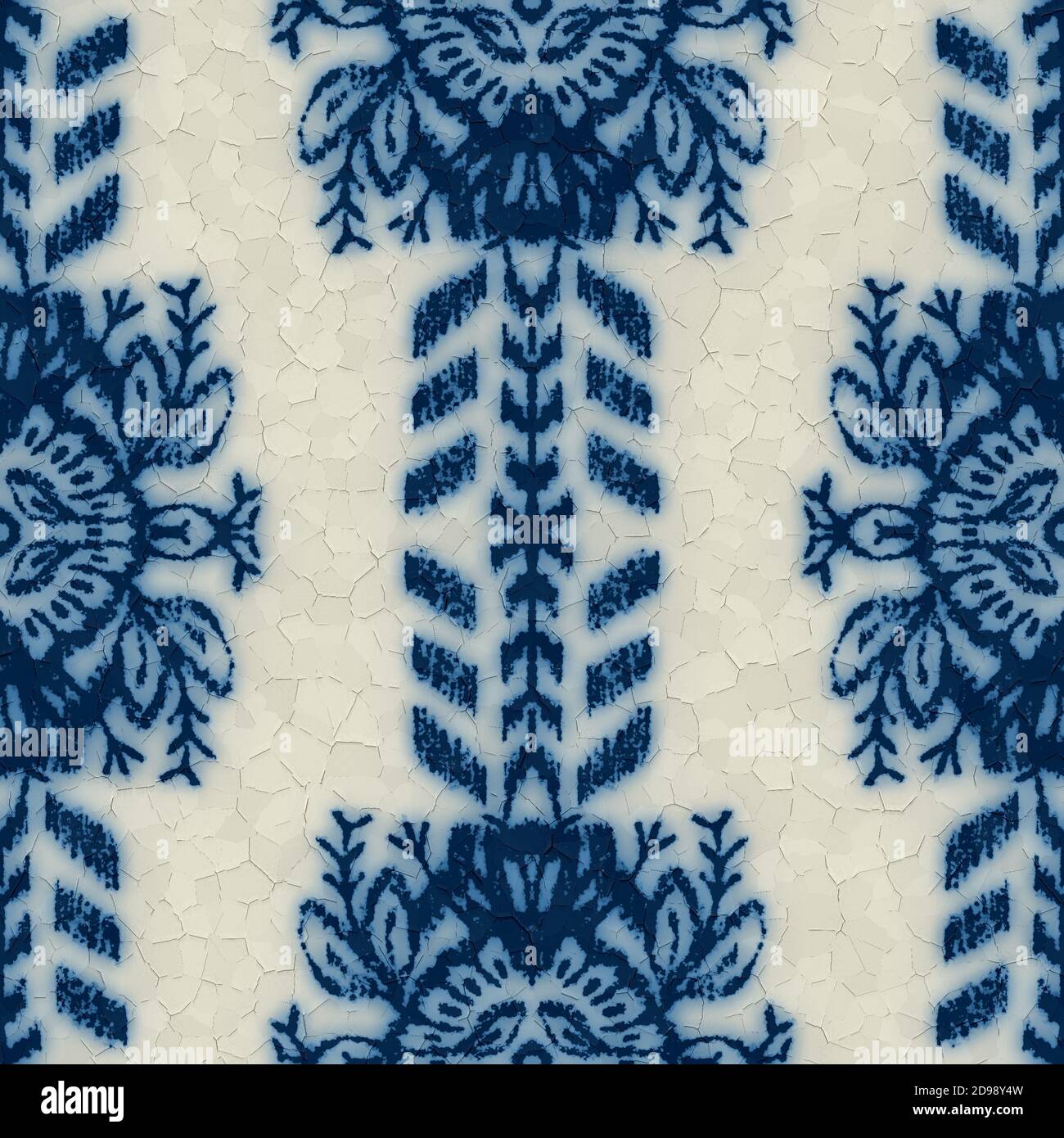 Seamless cracked blue and white ceramic design Stock Photo - Alamy