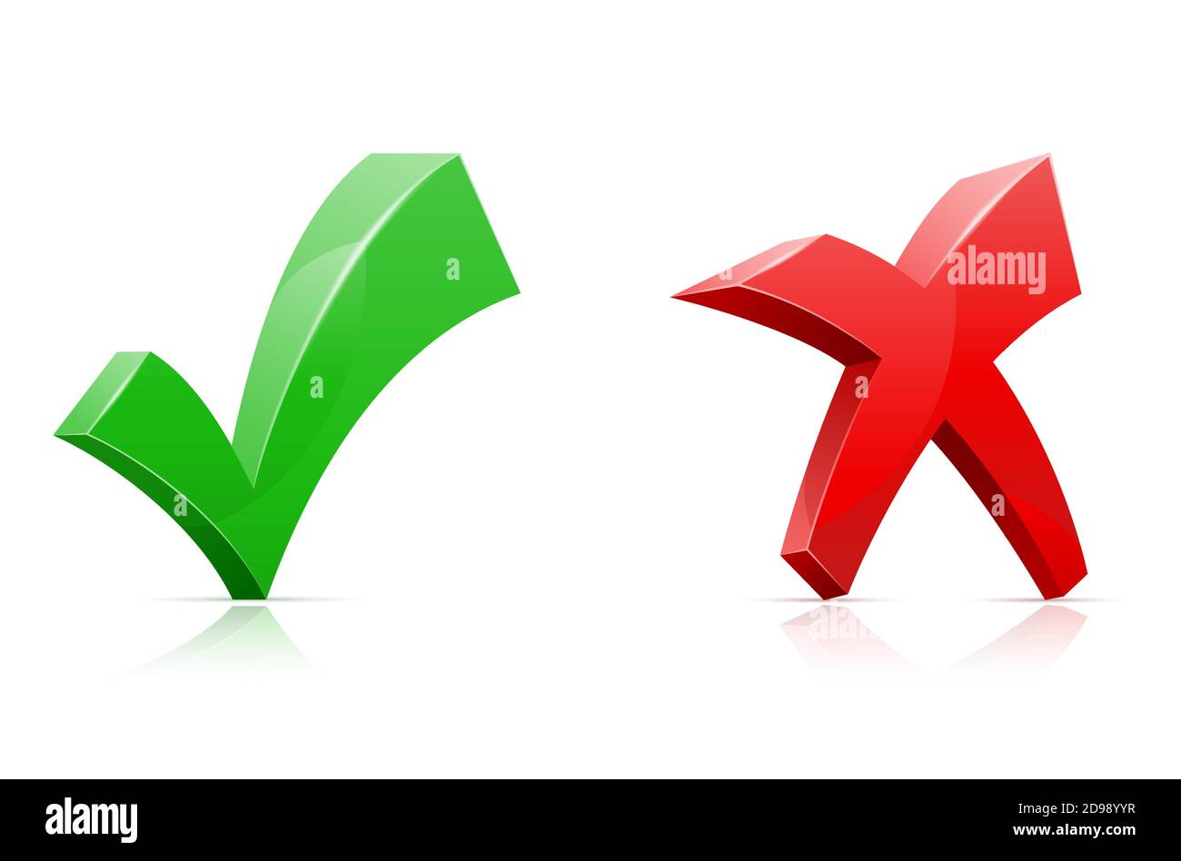 icon check yes and cross no mark sign graphic elements for design ...