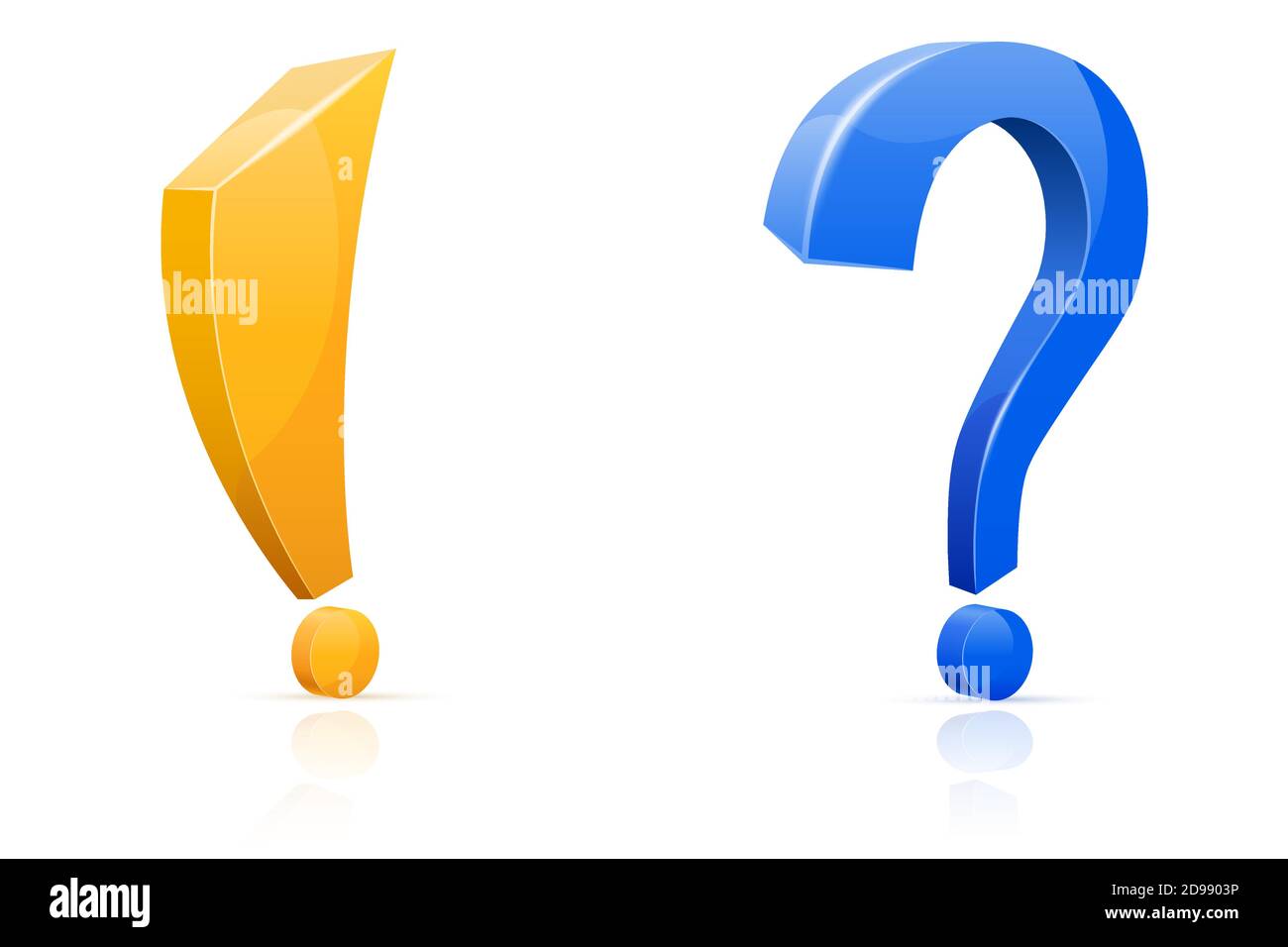 icon exclamation and question mark sign graphic elements for design ...
