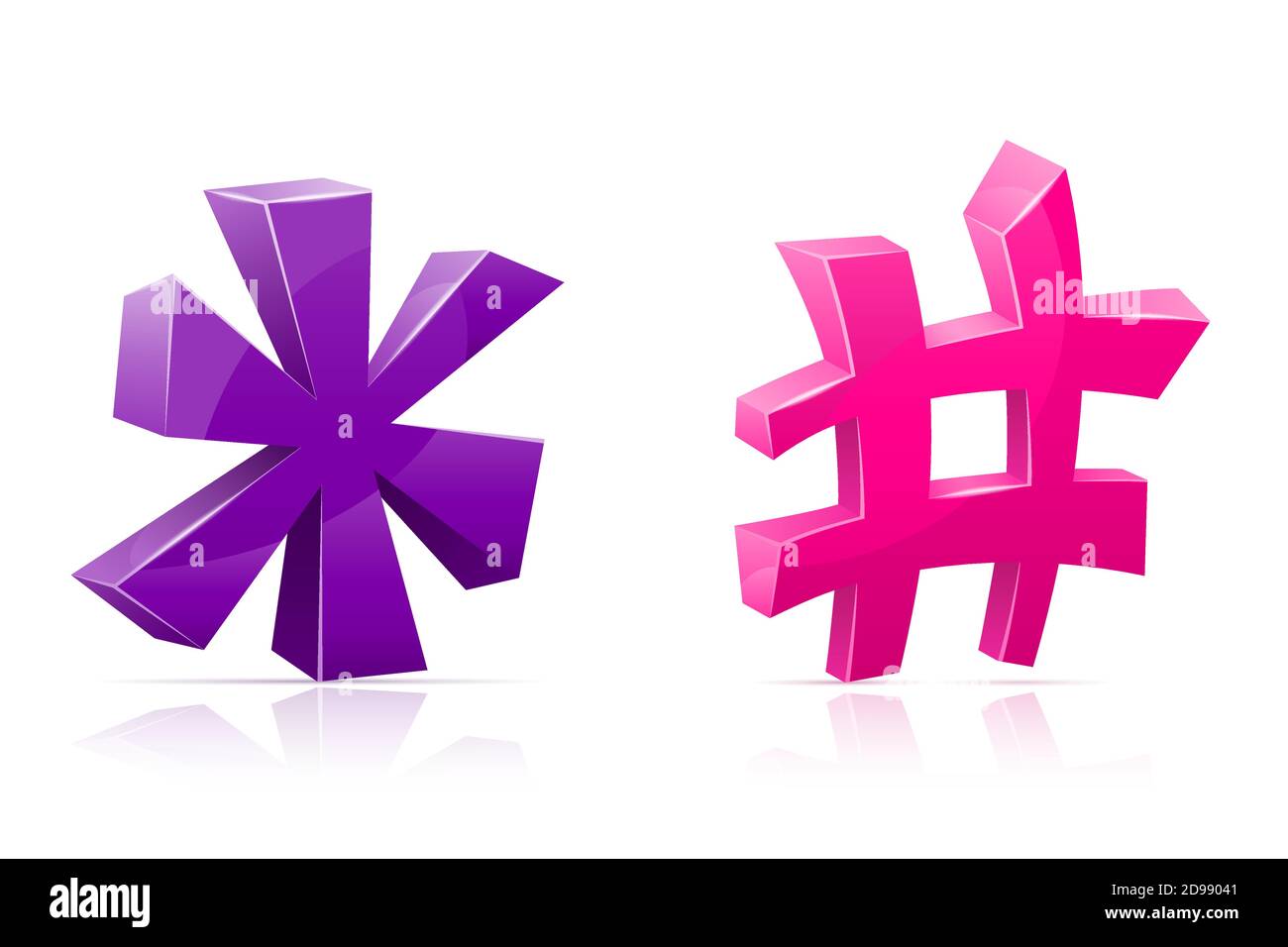 icon asterisk and hashtag mark sign graphic elements for design vector ...