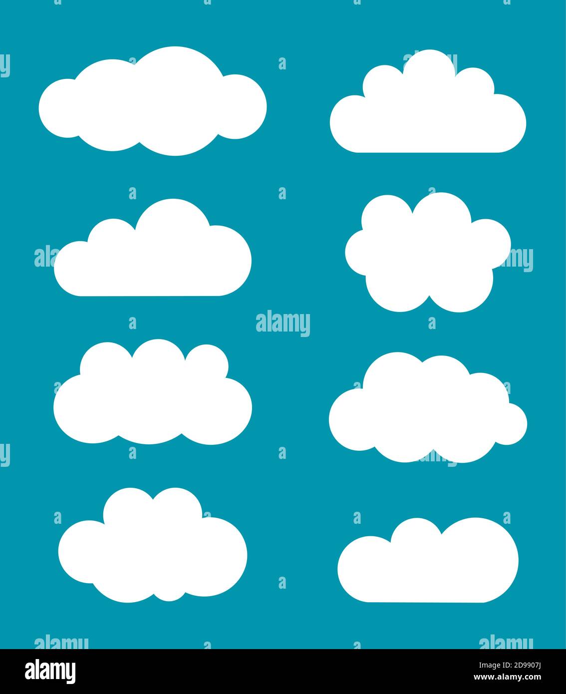 Clouds shapes collection. Vector illustration Stock Vector Image & Art ...